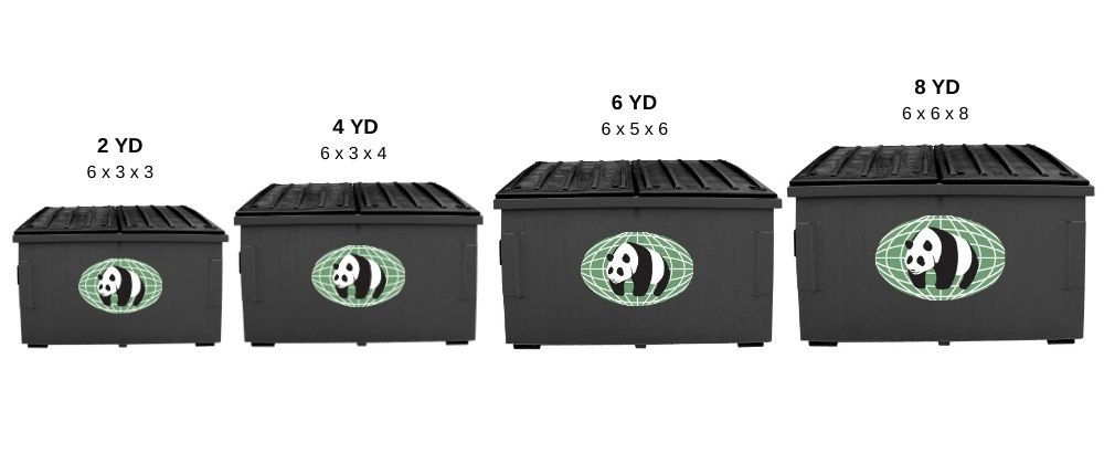 Front End Bin Dimensions - Garbage Waste Junk Asbestos Removal Metal ...